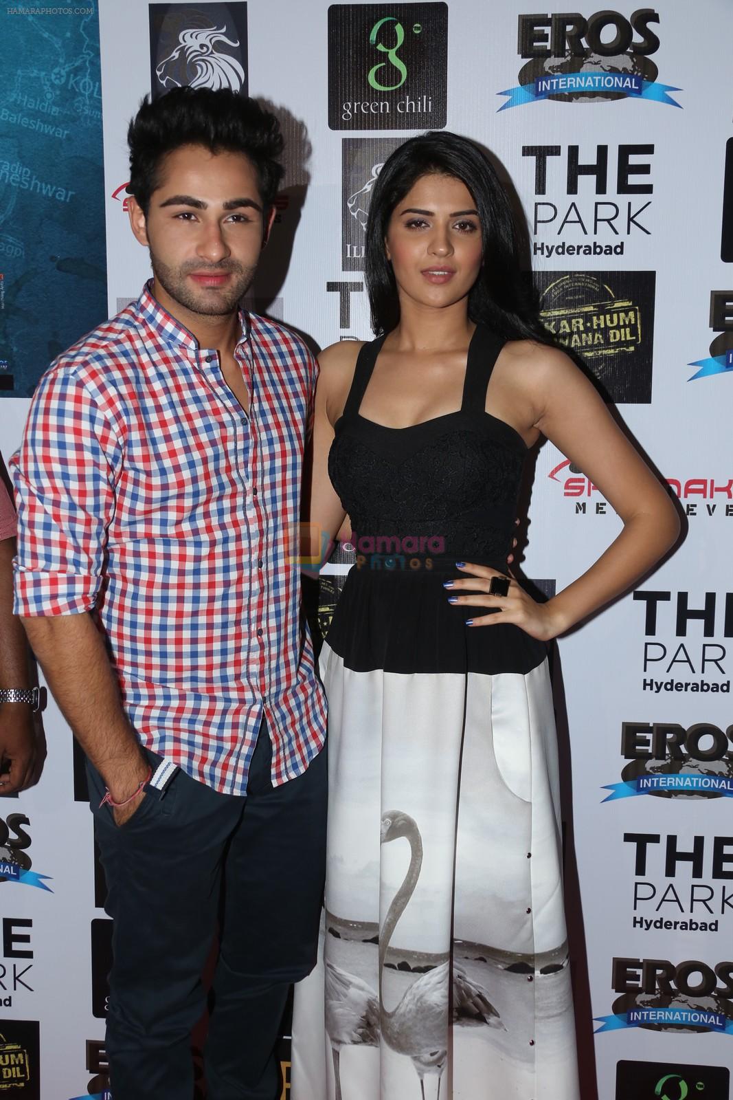 Deeksha Seth, Armaan Jain at Lekar Hum Deewana Dil movie press meet in Hyderabad on 27th June ...